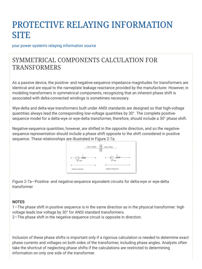 Protective Relaying Information Site - Symmetrical Components ...