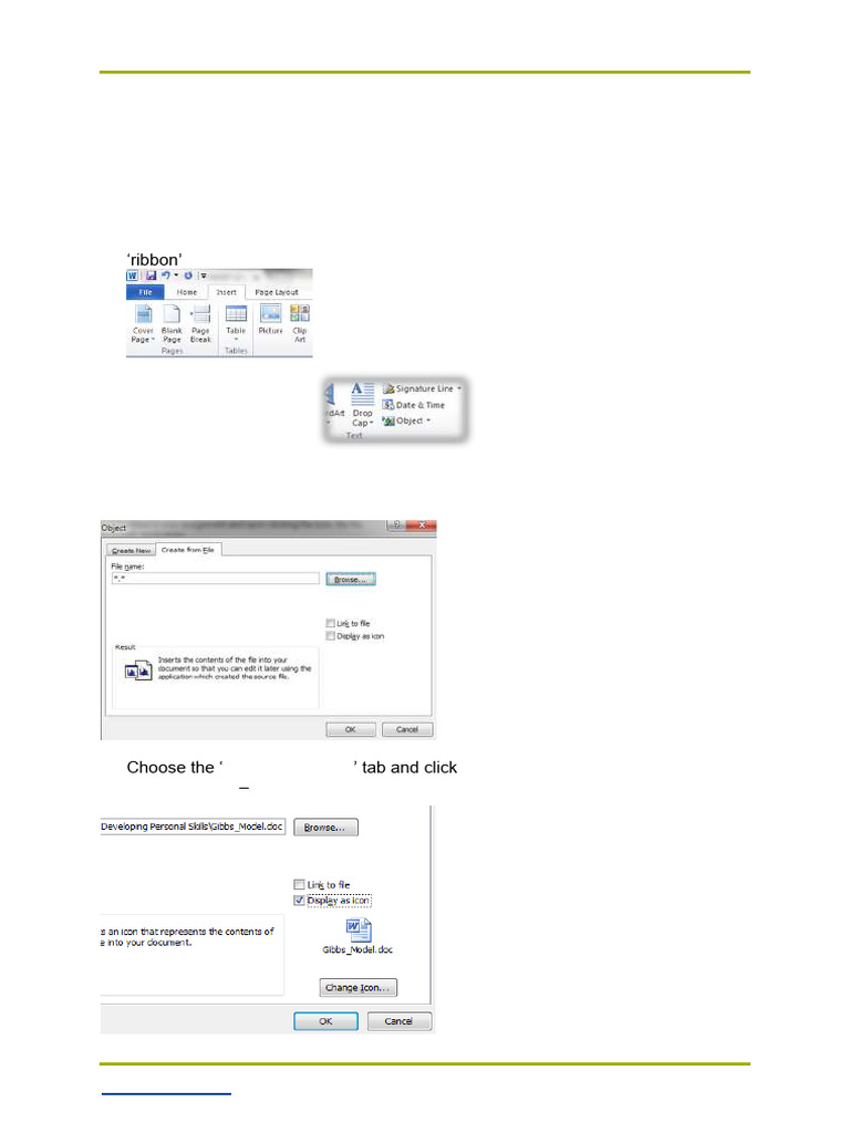 How To Embed A File Into A Word Document | PDF