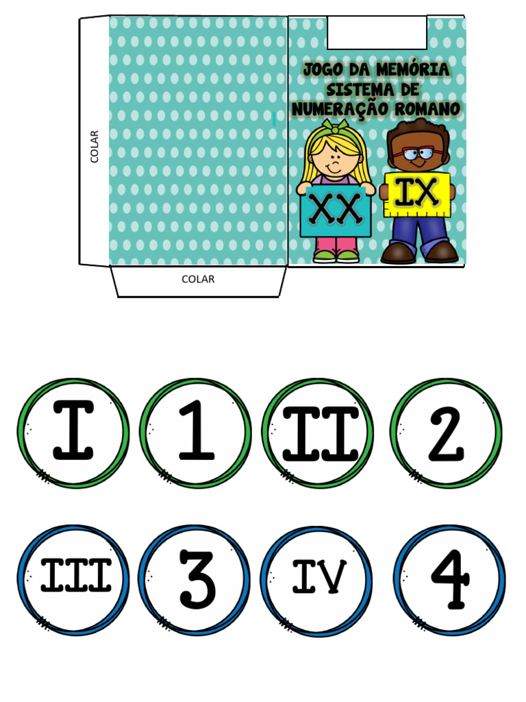 Jogo Da Memoria Numeros Romanos | PDF