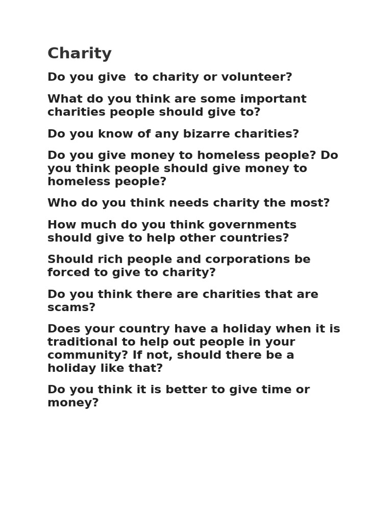 Charity | PDF
