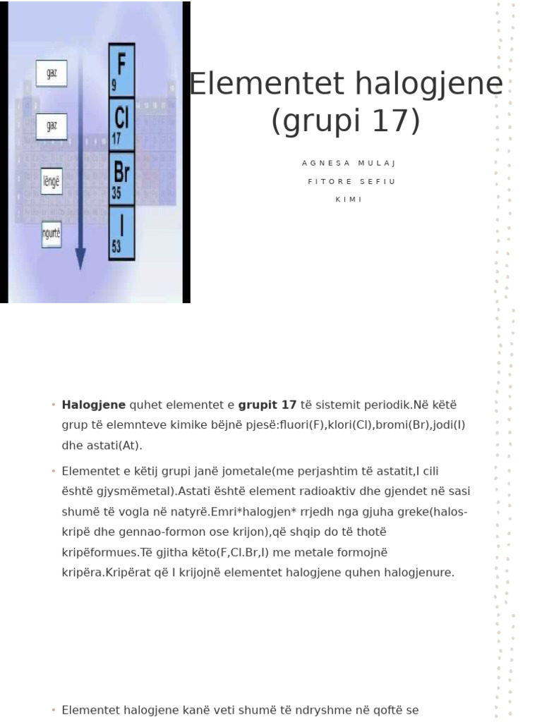Elementet Halogjene | PDF