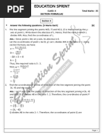 ICSE Class 10 Math: Section & Midpoint Formulas | PDF | Euclidean ...