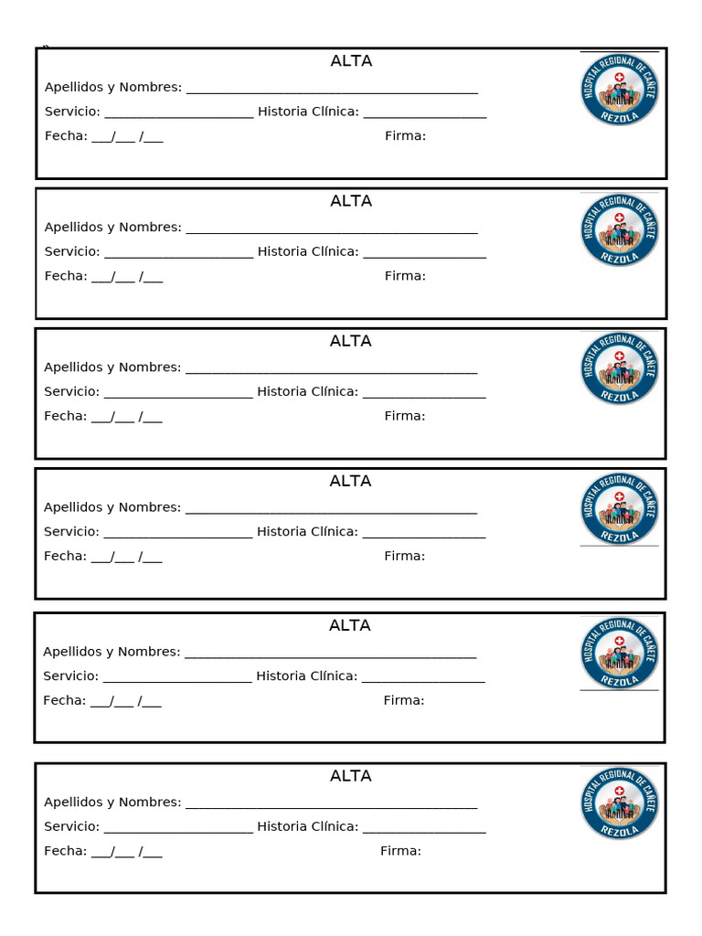 Formato de Altas | PDF