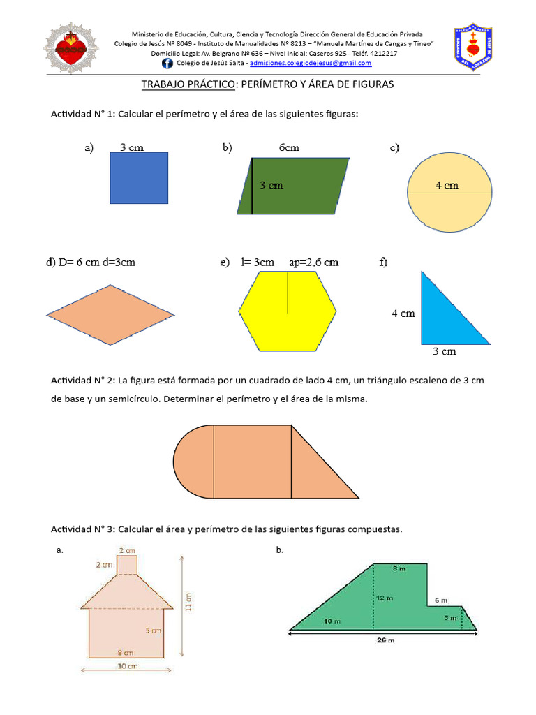 Trabajo Pr-Ctico de - Rea y Per-Metro | PDF