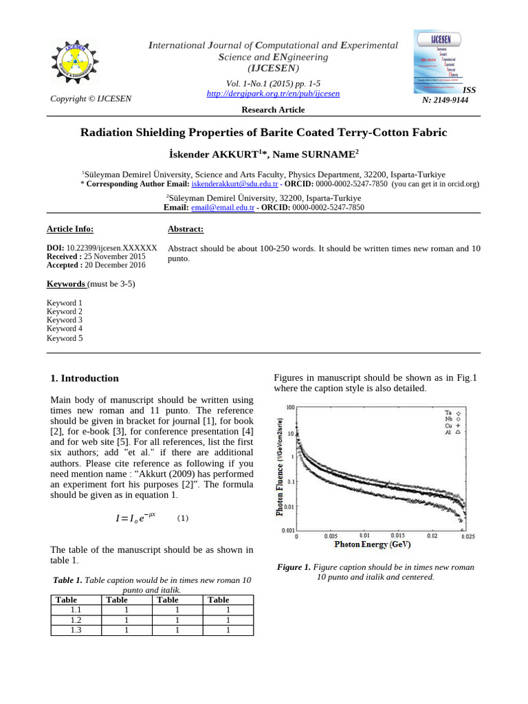 Ijcesen Paper template-OTH | PDF | Physical Sciences