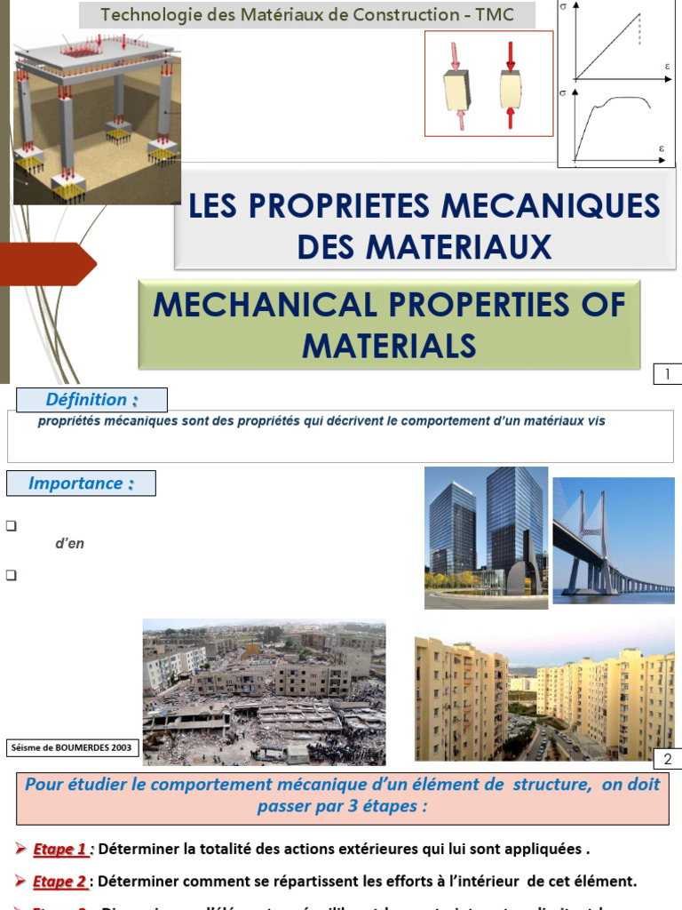 Propriétés mécaniques des matériaux | PDF | Résistance des matériaux ...