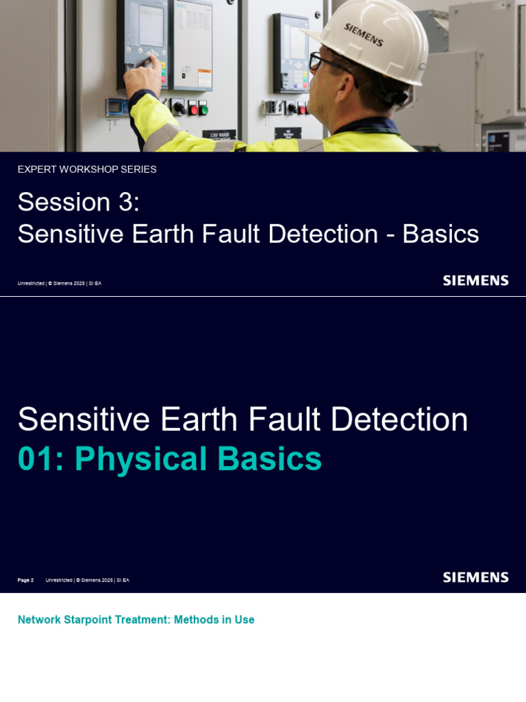 Session3 Sensitive Earth Fault Detection Basics Pdf Electrical