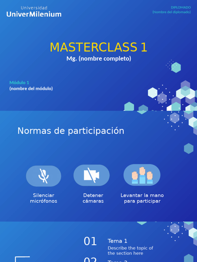 Plantilla M1 Masterclass1 | PDF