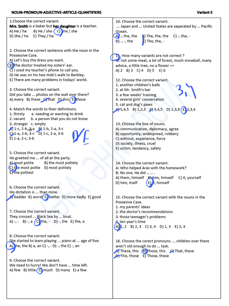 MIXED SINAQ- VARIANT E_ 7 fevral | PDF