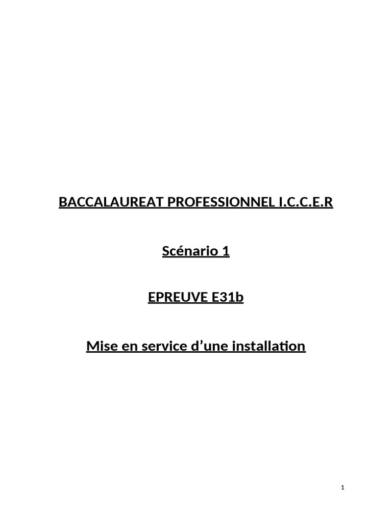 Bac Pro Iccer Scenario1 E31b v4 | PDF | Sécurité