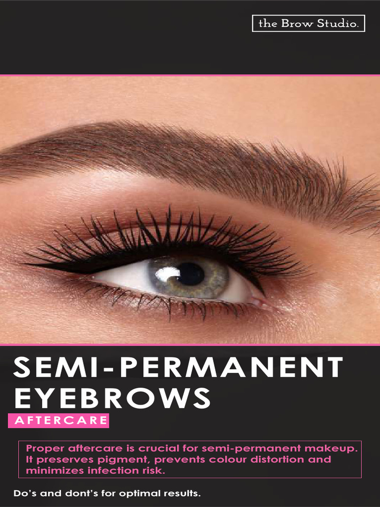 Semi-perm Brow Aftercare 12.06.24.Cdr | PDF | Eyebrow | Skin Care
