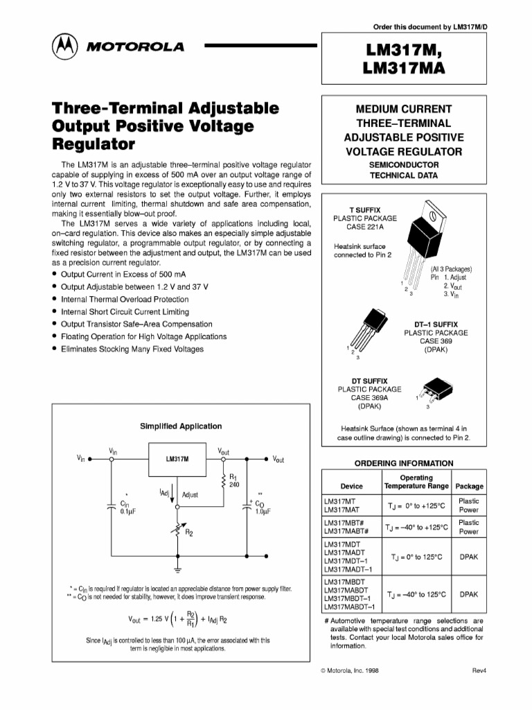LM317M_Motorola | PDF