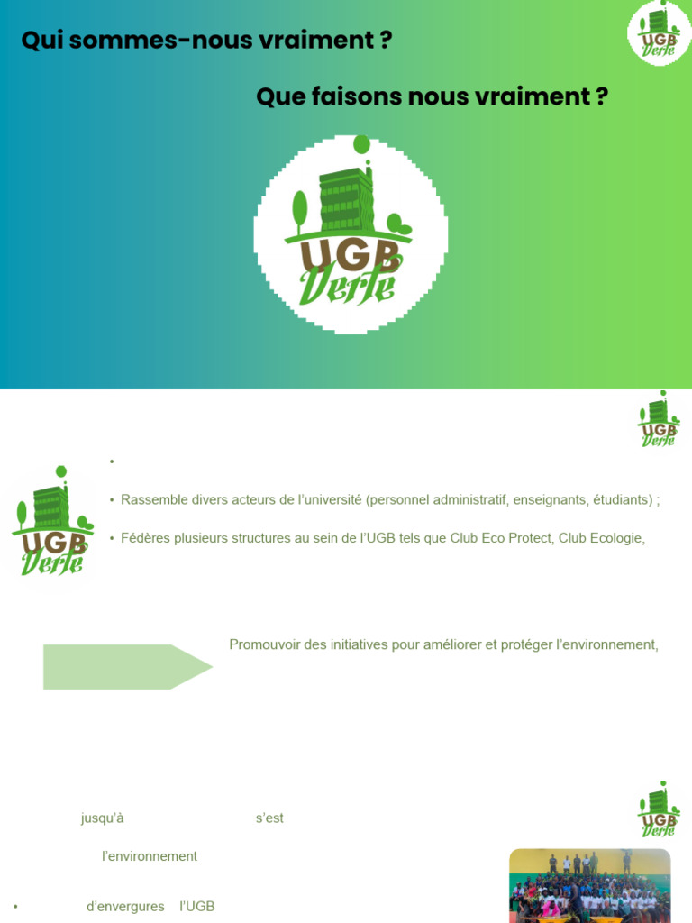 Collectif UGB Verte : Actions Écocitoyennes | PDF | Environnement ...