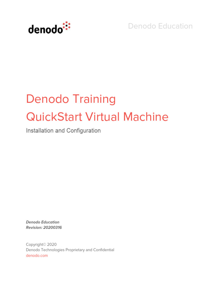 Denodo Training QuickStart Virtual Machine - User Manual - 23062020-1 ...