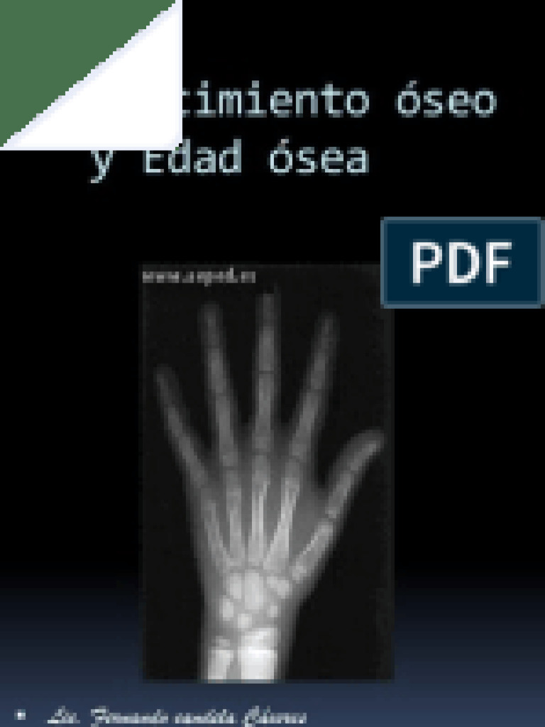 Atlas Edad Osea Greulich-Pyle Mano y Muñeca - PDF .En - Es | PDF | Mano ...