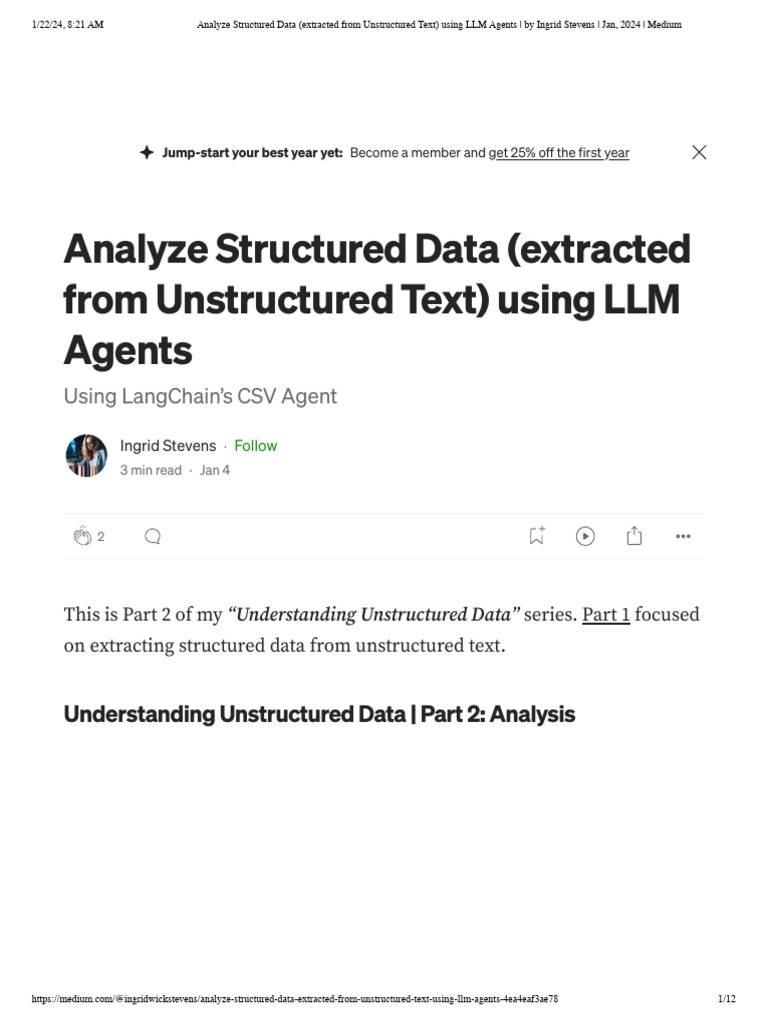 Analyze Structured Data with LLM Agents | PDF | Computing | Information ...