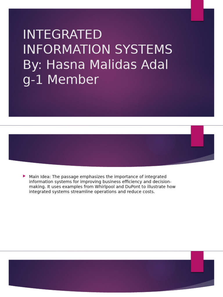 Importance of Integrated Information Systems | PDF | Supply Chain ...