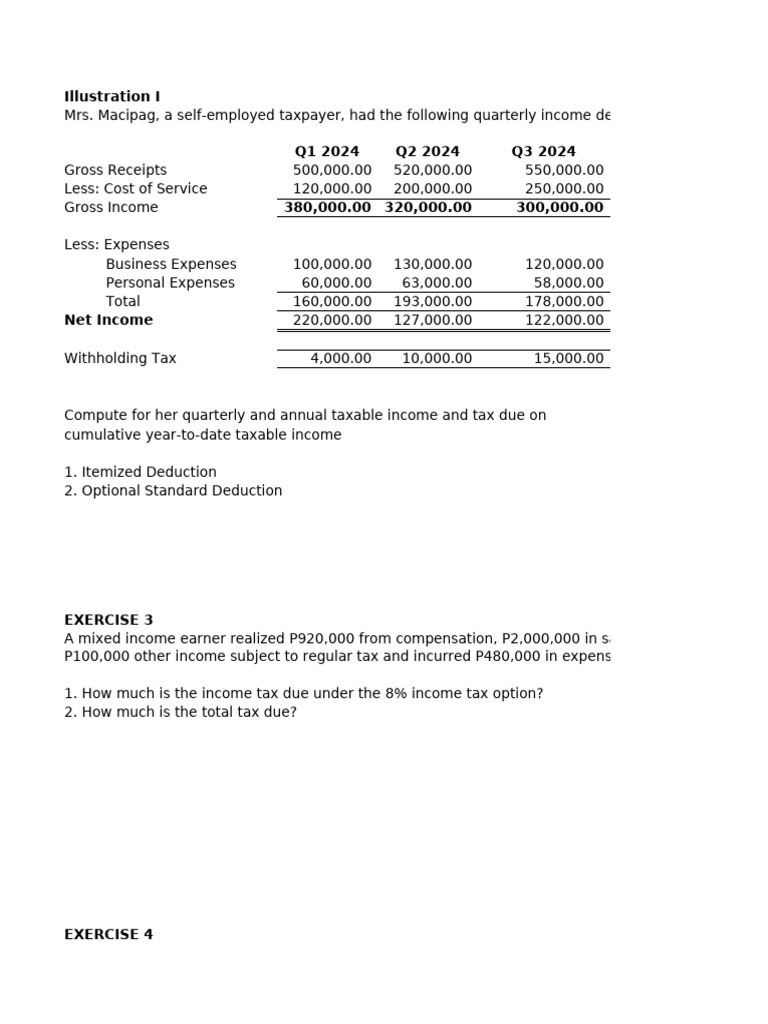 Tax Computation for Mixed Income Earners | PDF | Income Tax | Tax Deduction