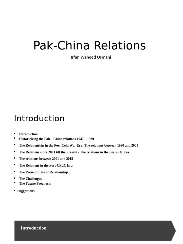 Evolution of Pak-China Relations | PDF | Pakistan | Zulfikar Ali Bhutto