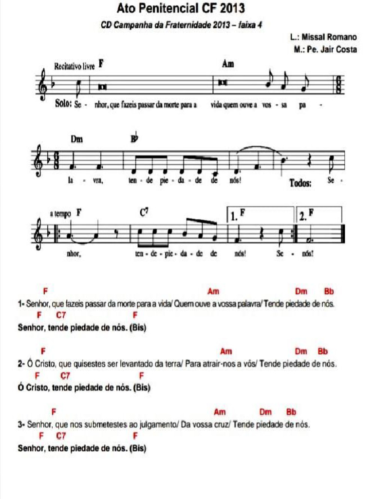 Ato Penitencial II Senhor Que Fazeis Passar Da Morte - 16 03 2023 - 19 ...