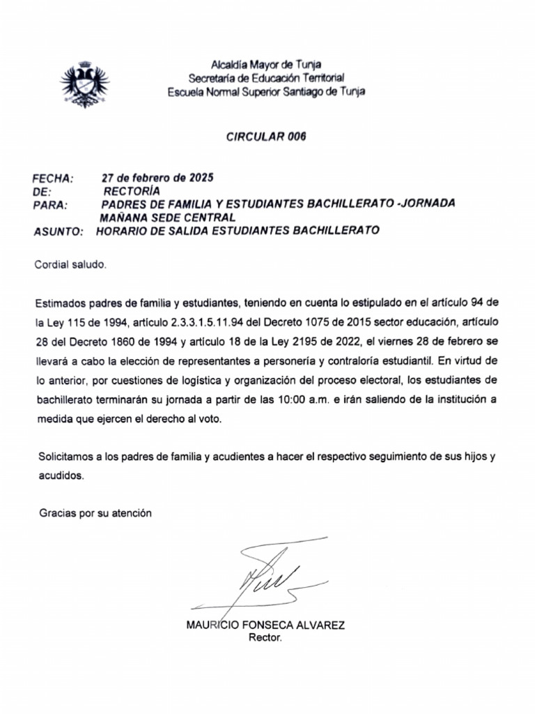 Circular 006 27 febrero 2025 | PDF