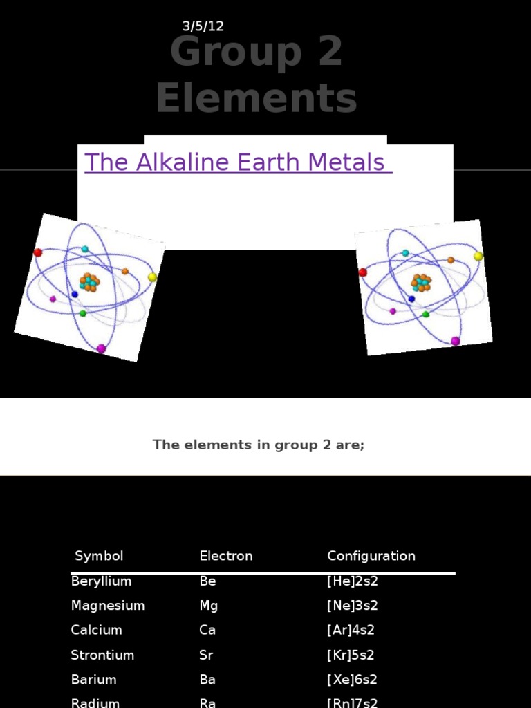 Group 2 Elements: The Alkaline Earth Metals | Download Free PDF ...