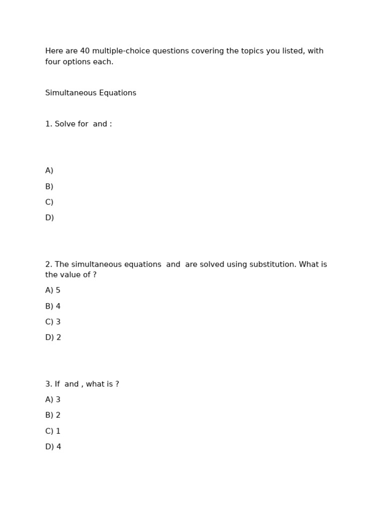 JSS3 Mathematics: Elevation & Depression Quiz | PDF | Triangle ...