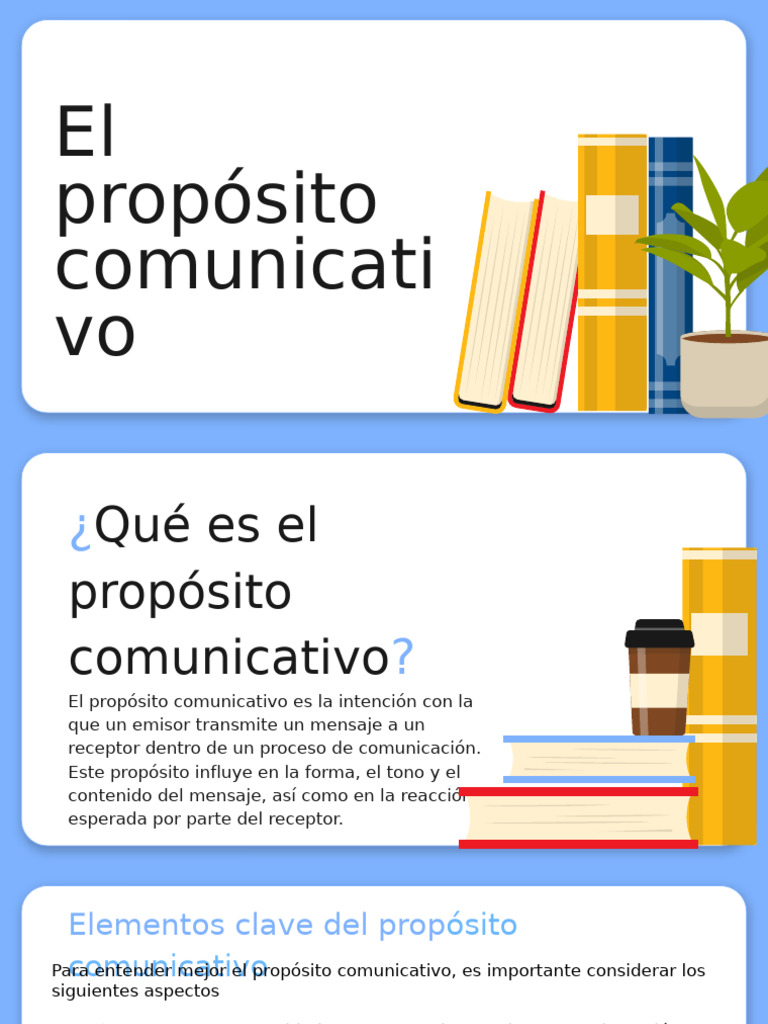 Definición y Tipos de Propósito Comunicativo | PDF | Comunicación ...