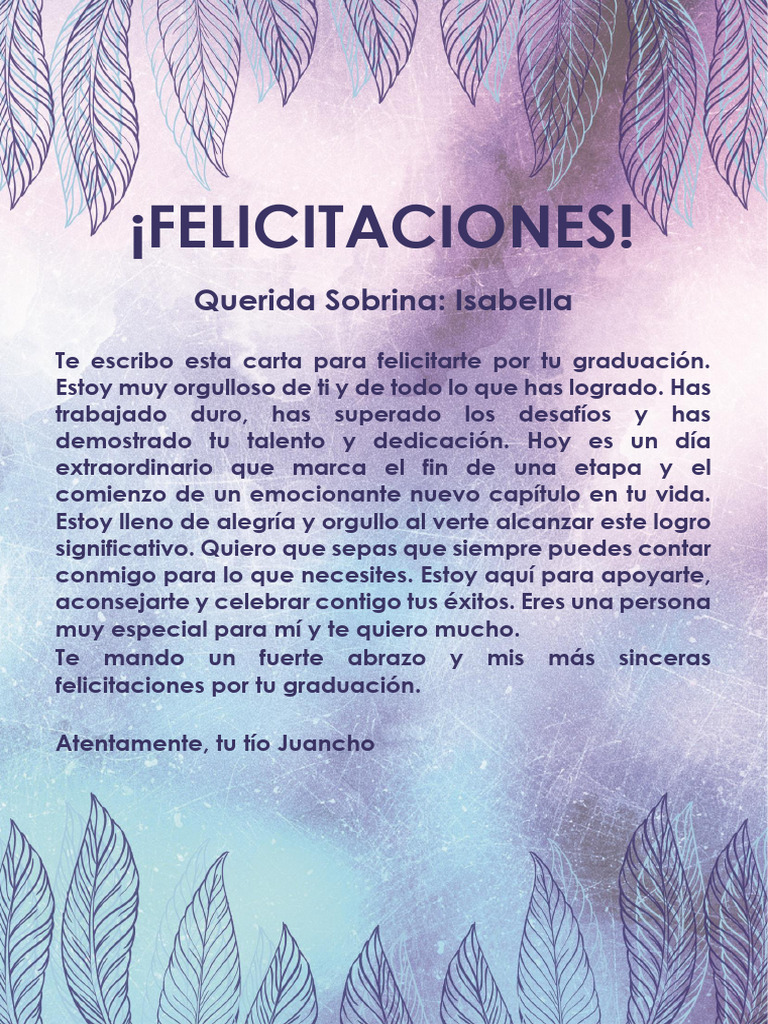 Felicitaciones Chava | PDF