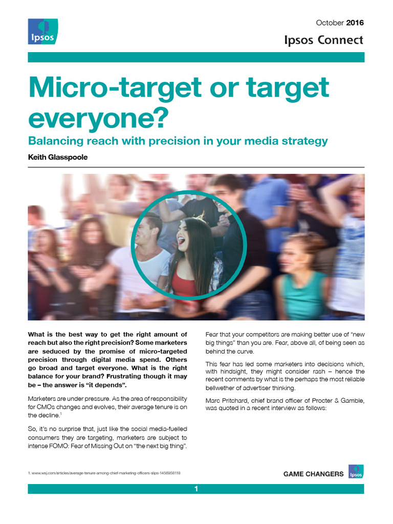 Micro-Target or Target Everyone | PDF | Brand | Advertising