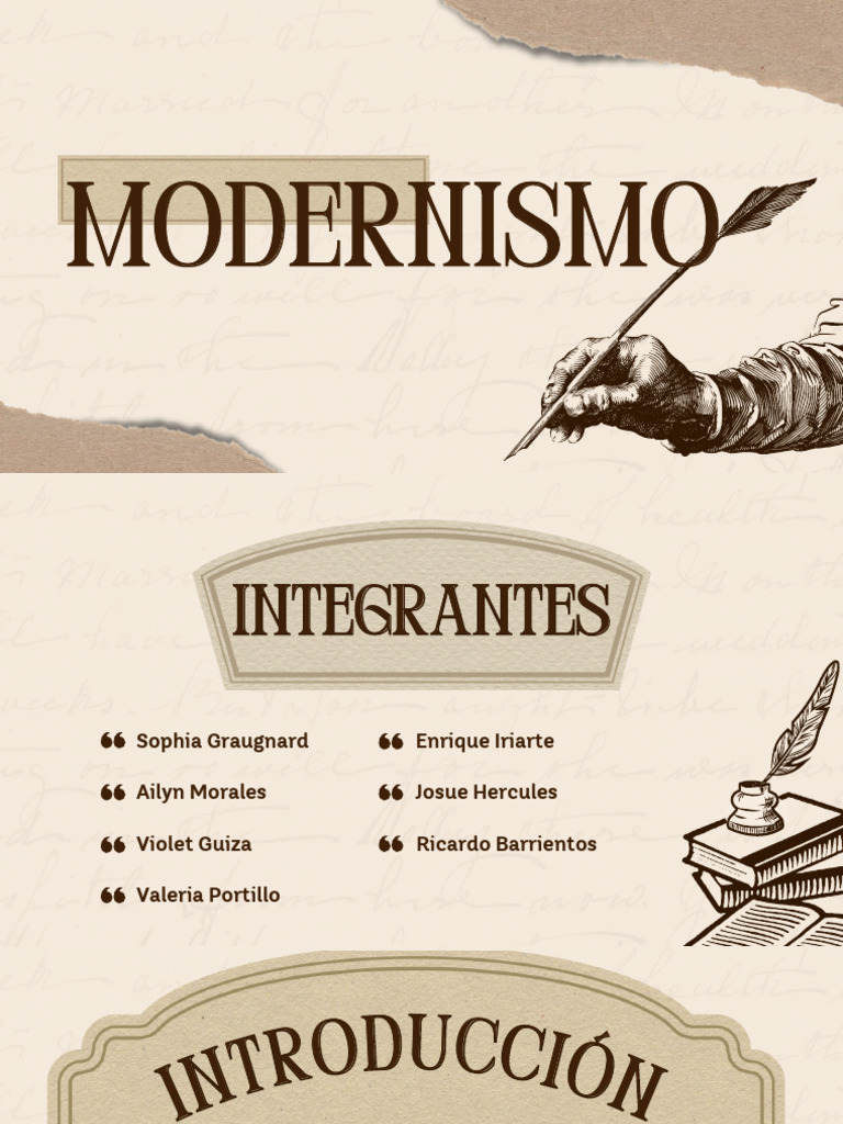 MODERISMO Presentation | PDF | Art Nouveau | Prosa