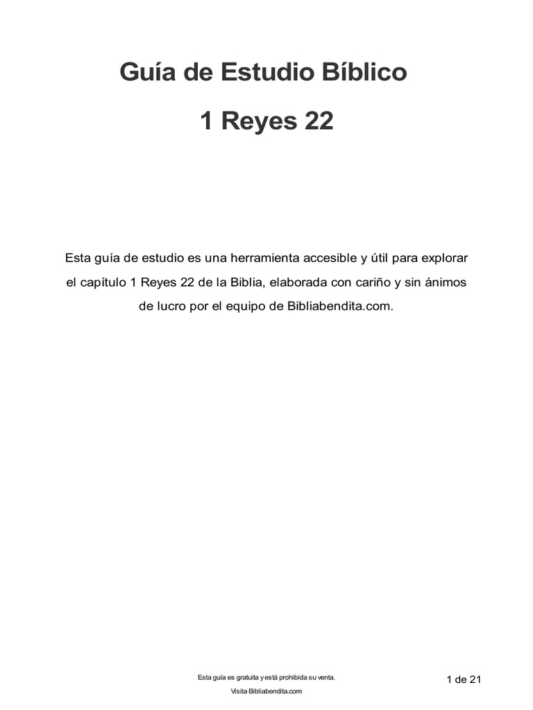1 Reyes 22 | PDF | Libros de reyes | Biblia