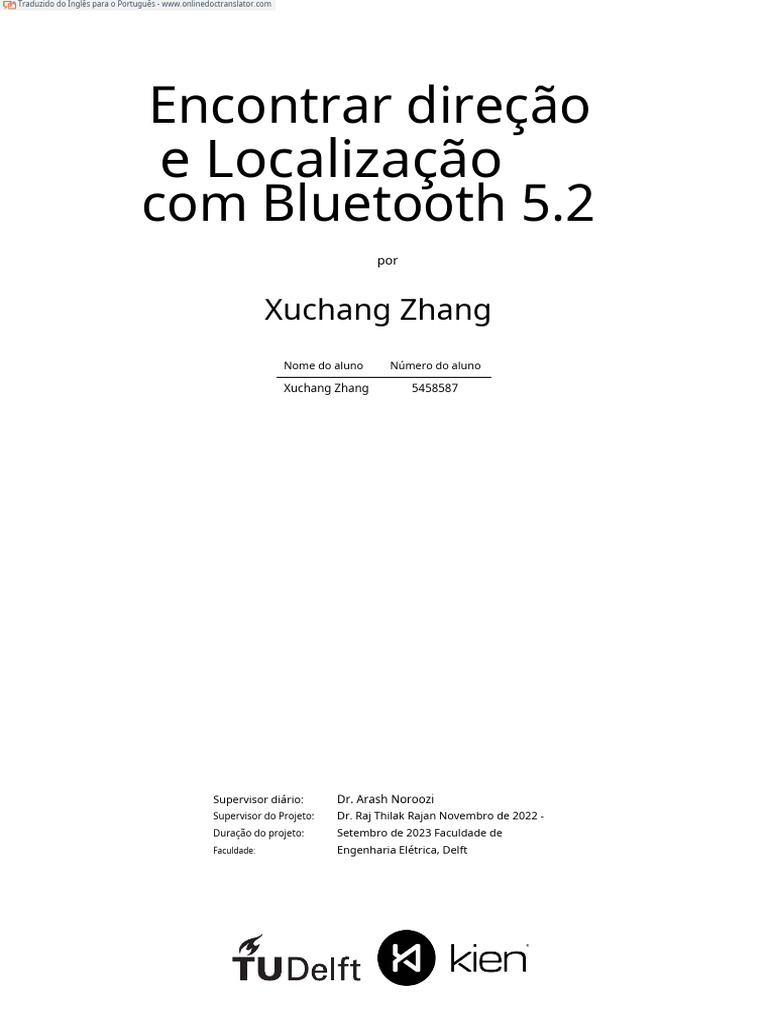 TU Delft Thesis Report Xuchang Zhang (1) .En - PT | PDF | Bluetooth | Tempo