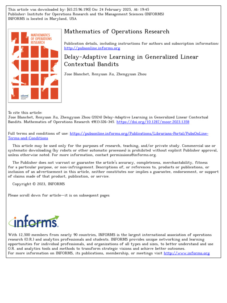Blanchet, Xu 2024 | PDF | Applied Mathematics | Statistical Theory