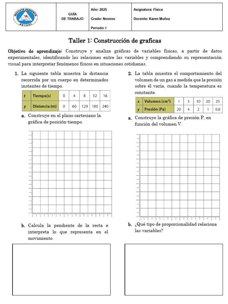 Taller 1 - Construccion de Graficas | PDF