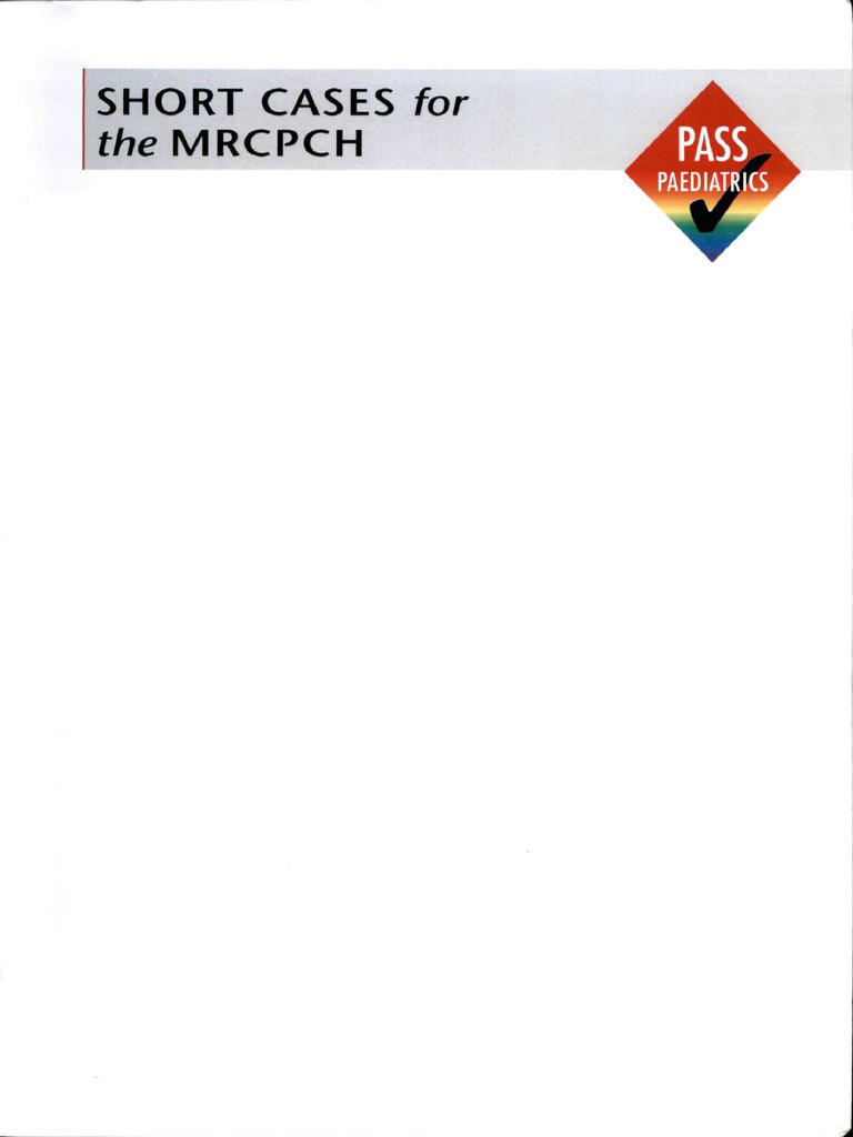 9 - Short Cases For The MRCPCH 2005 | PDF
