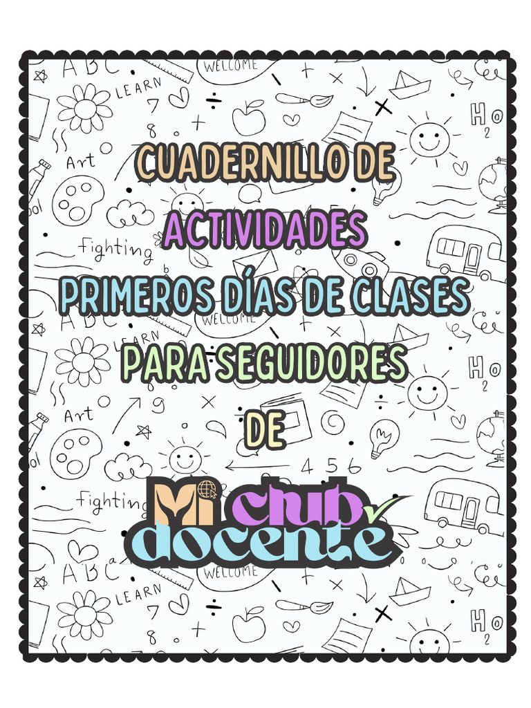 Actividades Primeros Dias de Clase - Mi Club Docente | PDF