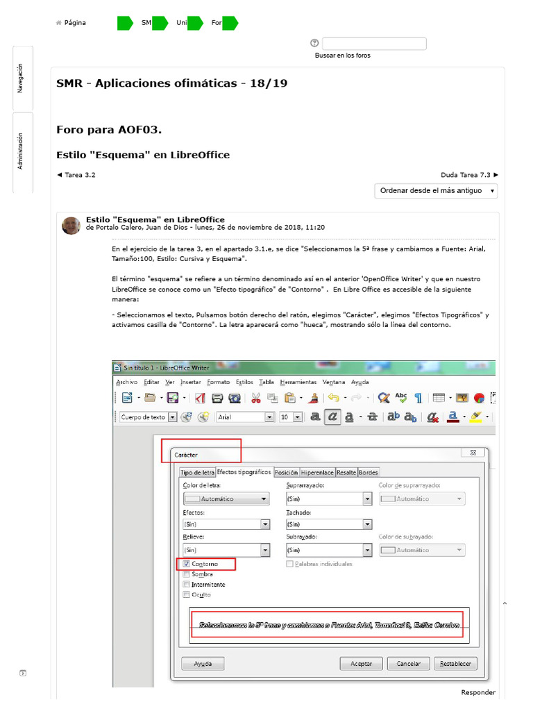 SMR - AO - 18 - 19 - Estilo - Esquema - en LibreOffice | PDF | Software de la aplicacion ...
