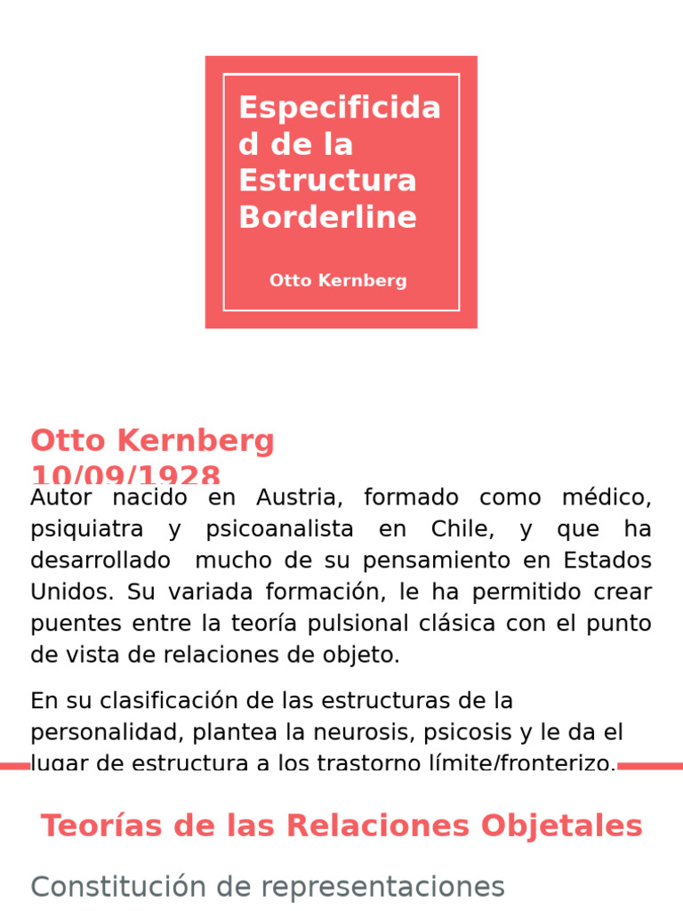 Especificidad de La Estructura Borderline | PDF | Neurosis | Trastorno ...