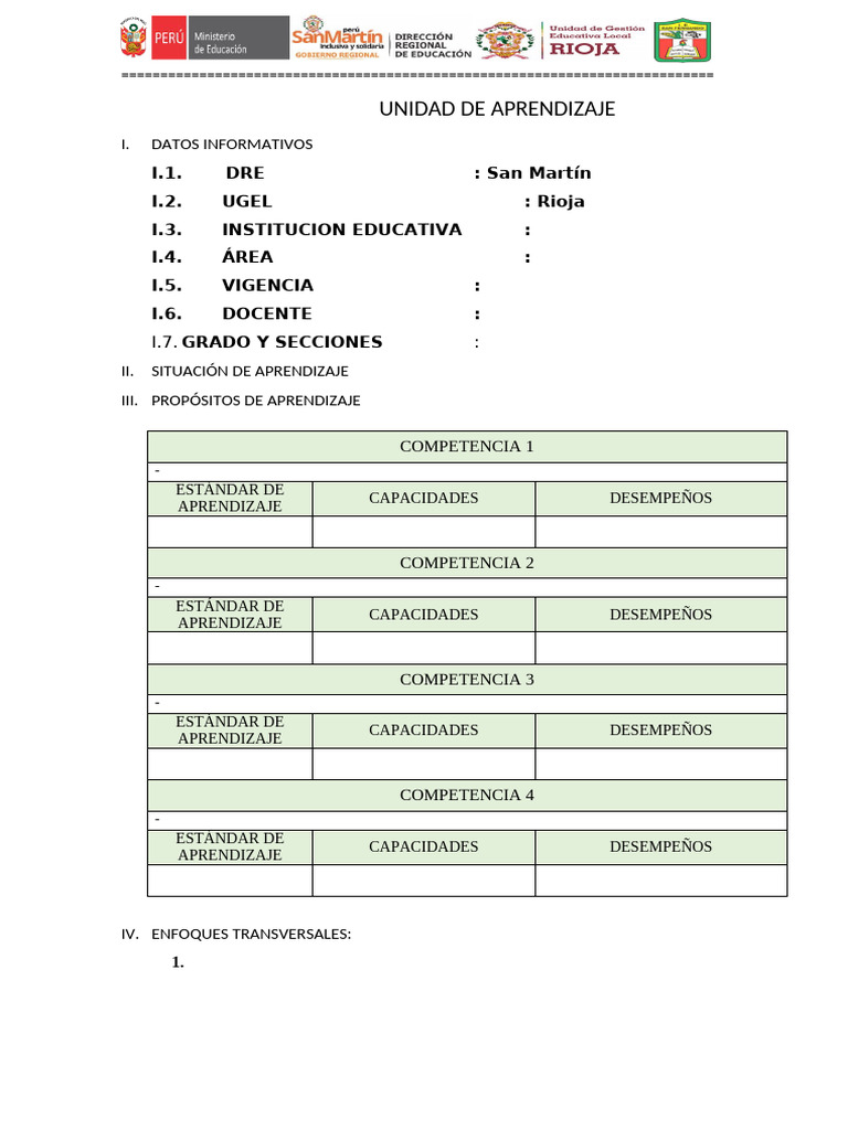 Unidad de Aprendizaje | PDF | Aprendizaje | Evaluación