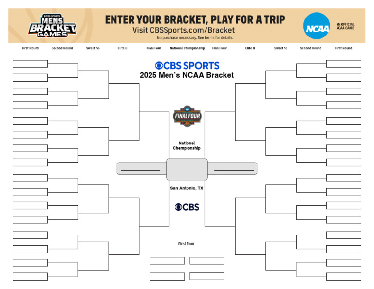 CBS Sports 2025 Bracket | PDF | Southern United States | Ncaa Division ...