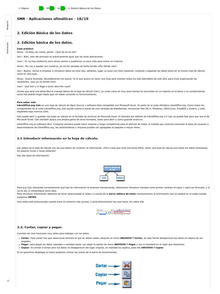 SMR - AO - 18 - 19 - 2. Edición Básica de Los Datos | PDF | Ingeniería de software | Software ...