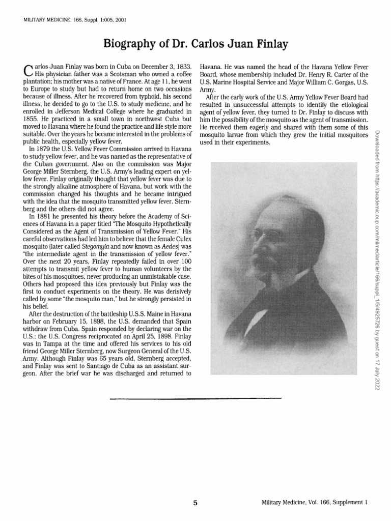 H2 Biography Dr. Carlos Juan Finlay | PDF