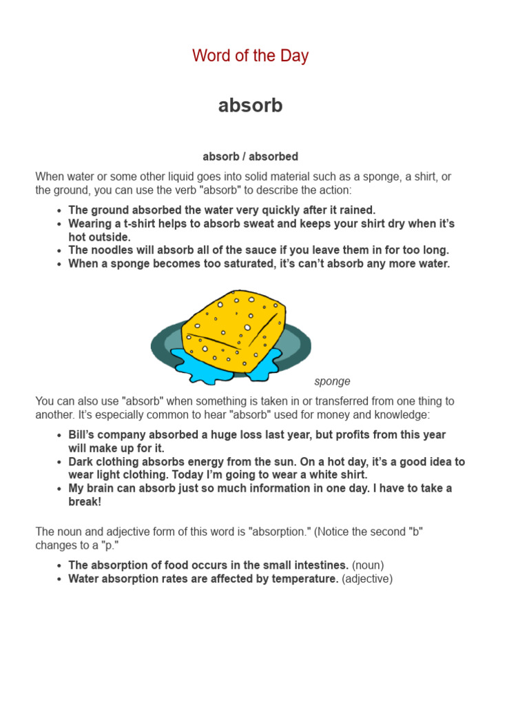 Absorb - Learn American English Online | PDF