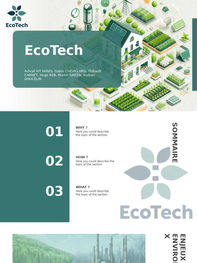 EcoTech présentation | PDF | Développement durable | Recyclage