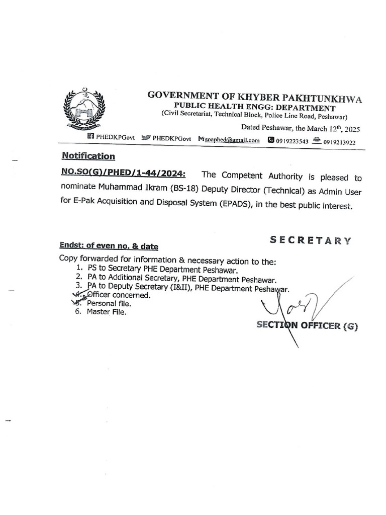 Focal Person EPADS PHED | PDF