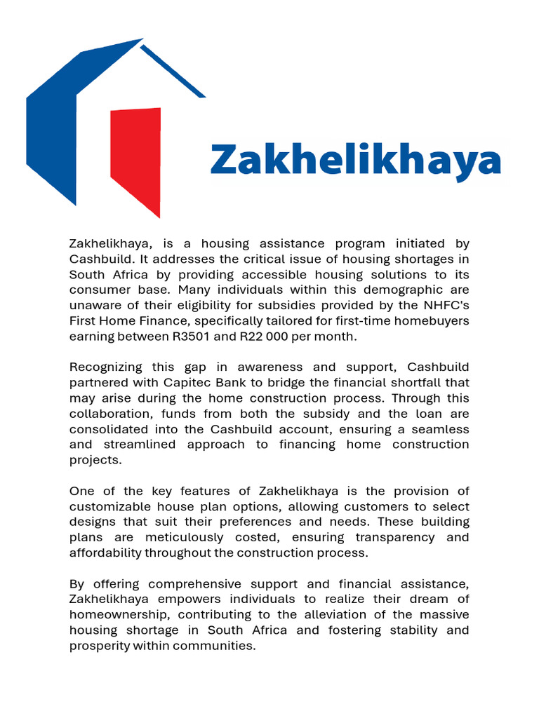 Zakhelikhaya Housing Assistance Program | PDF