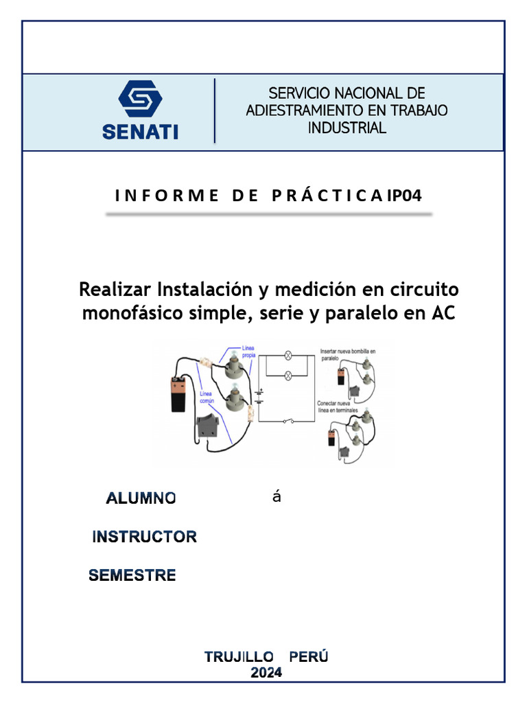Informe de Practica IP04 | PDF | Red eléctrica | Cambiar