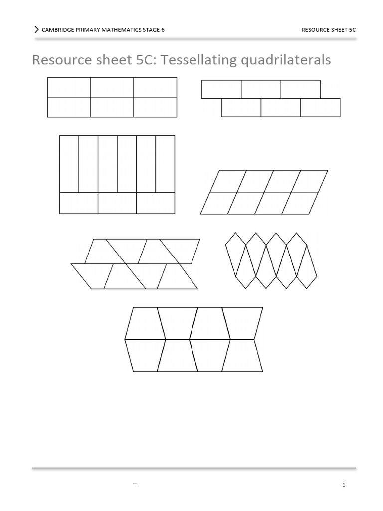 Tessellating Quadrilaterals Guide | PDF