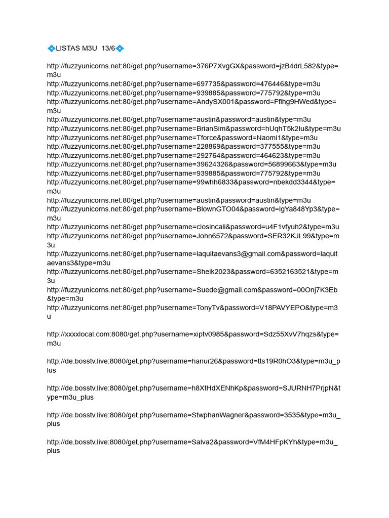 LISTAS_M3U_13-6 | PDF | Naming Conventions | Publishing